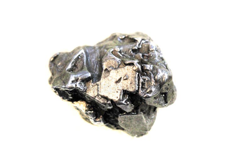 Metal meteorite isolated stock image. Image of white - 147463263