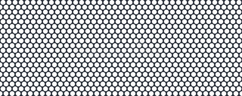 Metal Micro Mesh Seamless Pattern. Iron Plate with Round Holes ...