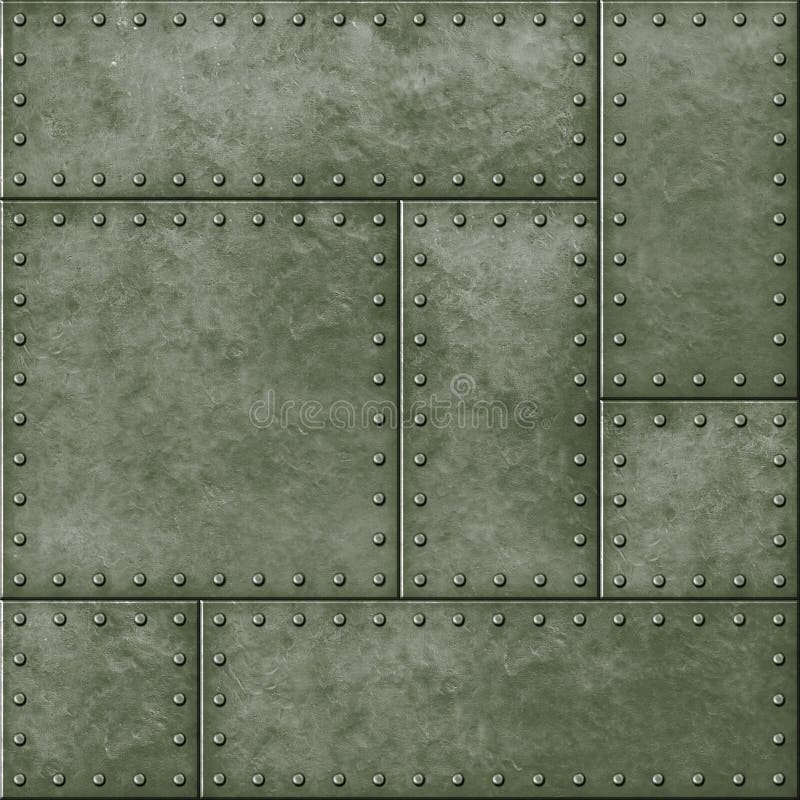 Metal Military Green Seamless Background with Rivets Stock Photo ...