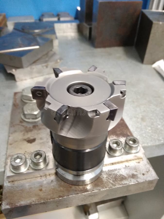 Milling Cutter with Replaceable Cutters for Milling Machine Stock Photo ...