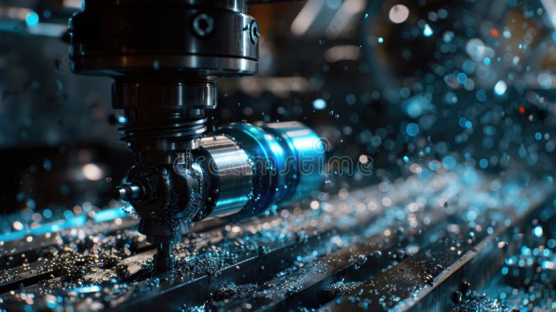 The Metal Milling Machine. AI Generated Stock Illustration ...