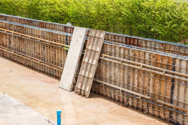 Metal Mold for Cement Construction Stock Photo - Image of concrete ...