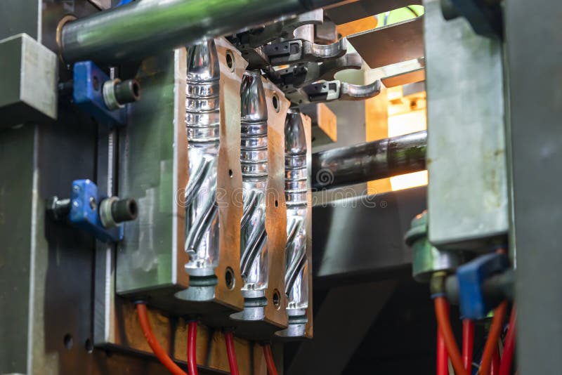 Metal Mold for Plastic Pet Bottle Making during Installation on Bottle ...