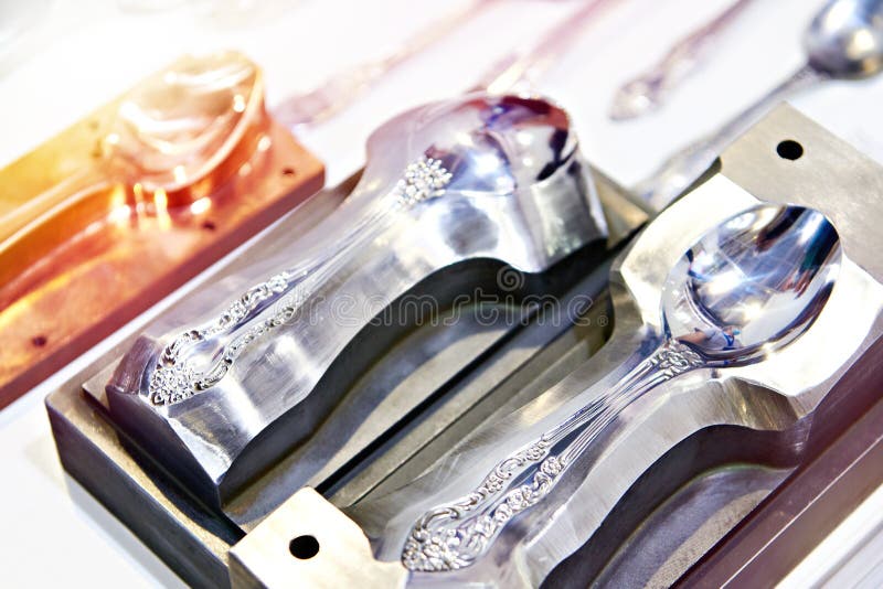 Metal Molds for Casting Spoons Stock Image - Image of detail, heat ...