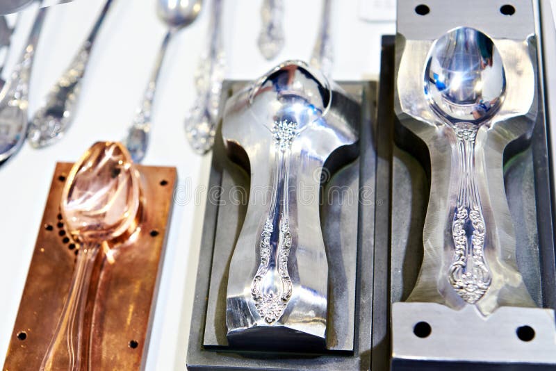 Metal Molds for Casting Spoons Stock Photo - Image of business, iron ...