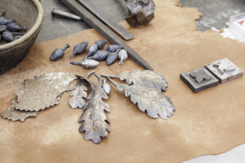 Metal molds with shapes stock image. Image of mould, engineering - 53982565