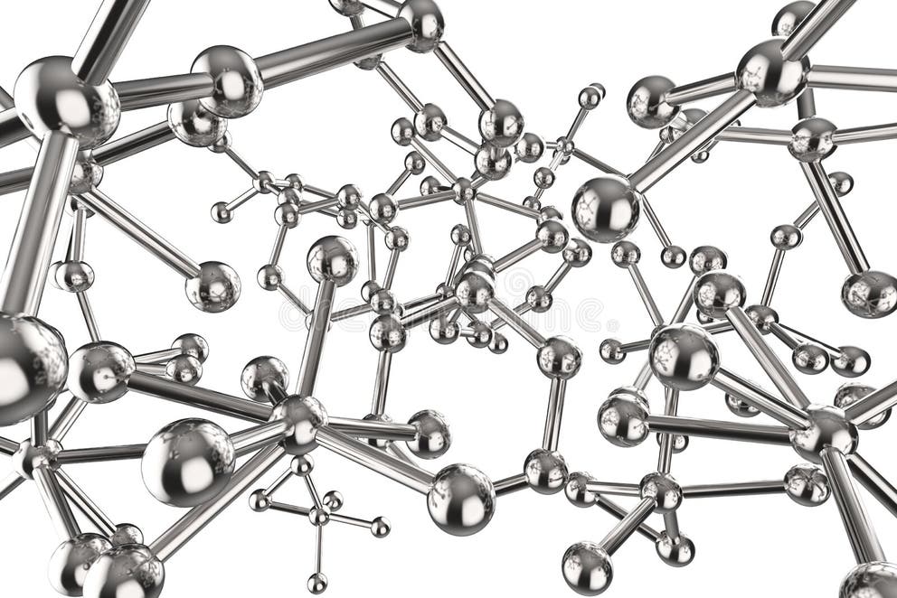 Metal molecule structure stock illustration. Illustration of circular ...