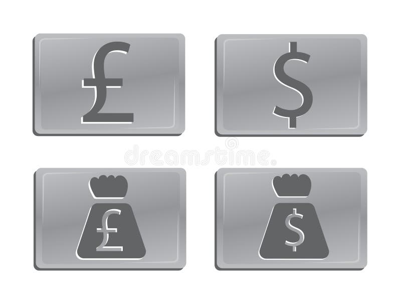 Metal money icons stock vector. Illustration of metal - 5547026