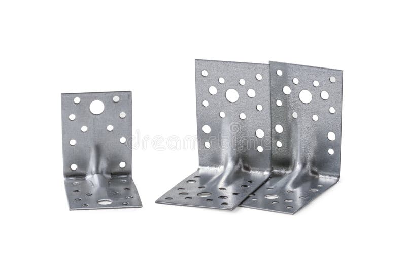 Metal mounting brackets stock photo. Image of hardware - 268242440