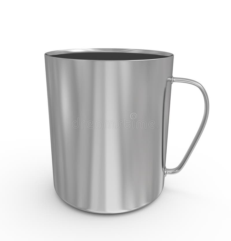 Metal mug stock illustration. Illustration of utensil - 22782722