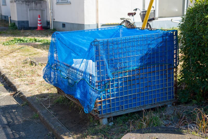 The Metal Net Box of Container for Collection of the Plastic Bottles ...