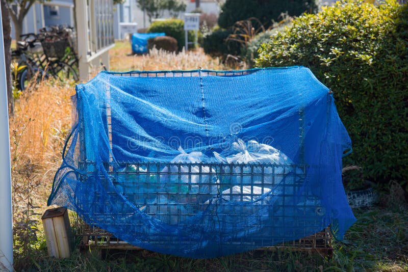 The Metal Net Box of Container for Collection of the Plastic Bottles ...