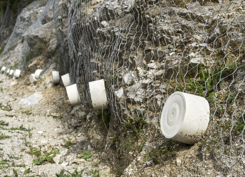 Rock Dam Protection Sea and Blurred Background of Trade Port Stock ...