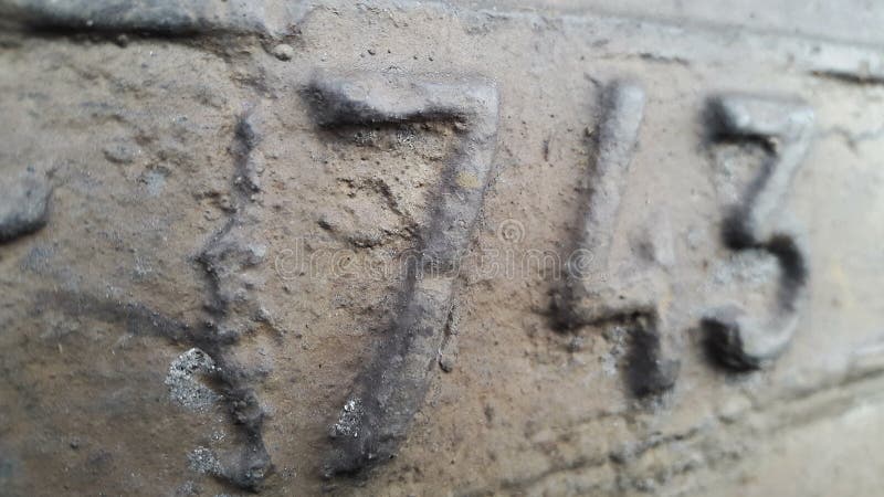 Metal Number 743. Texture of Rusty Metal in the Form of Figures 743 ...