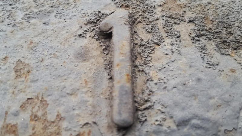 Metal Number 1. Texture of Rusty Metal in the Form of Figures 1 Stock ...