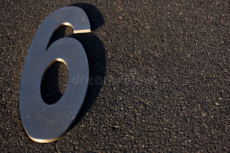Metal Numbers in the Ground Stock Photo - Image of background, number ...