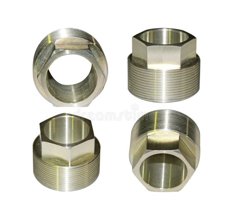 Metal Nut-adapter from Different Angles Stock Photo - Image of handle ...