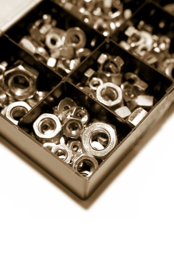 Metal nuts stock image. Image of close, metal, threads - 5337529