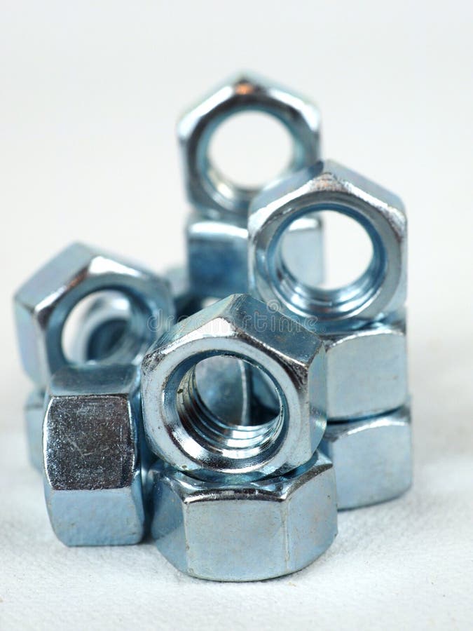 Metal nuts stock photo. Image of maufacturing, nuts, threaded - 52561060