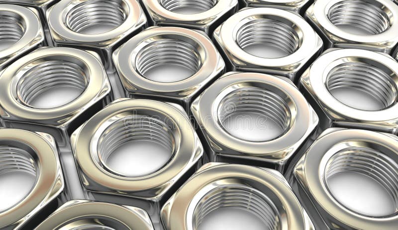 Old metal nuts and bolts stock illustration. Illustration of texture ...