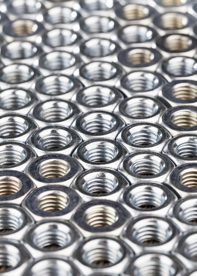 Metal Nuts for Use in Installation Stock Image - Image of metal, iron ...