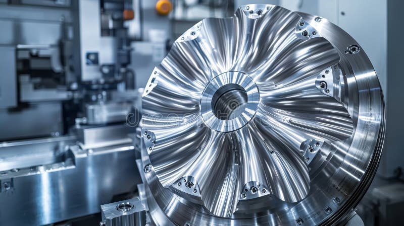 Metal Object Being Manufactured in a Factory Setting with Machinery and ...