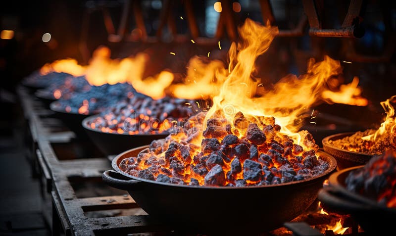 Metal Object Emitting Sparks Stock Photo - Image of working, technology ...