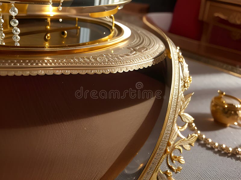 Metal Items, Gold Decorative Materials Stock Illustration ...