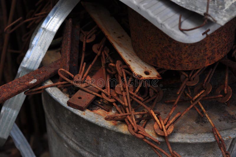 Metal Objects. Rusty Metal. Stock Image - Image of ozone, garden: 184183045