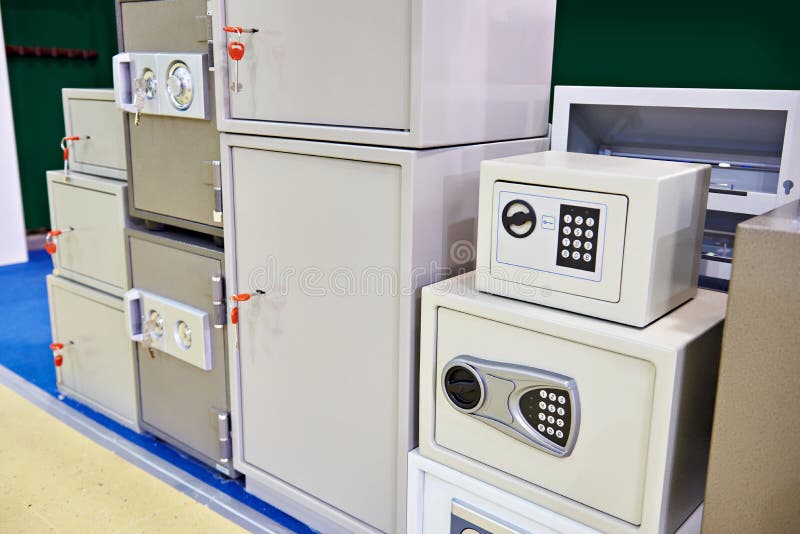Old Metal Office Filing Cabinet Isolated on White Stock Photo - Image ...