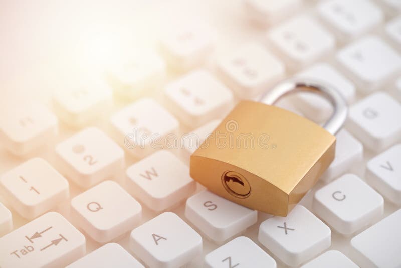 Padlock on a Computer Keyboard - Cybersecurity Concept Stock Photo ... Padlock on a Computer Keyboard - Cybersecurity Concept Stock Photo ...