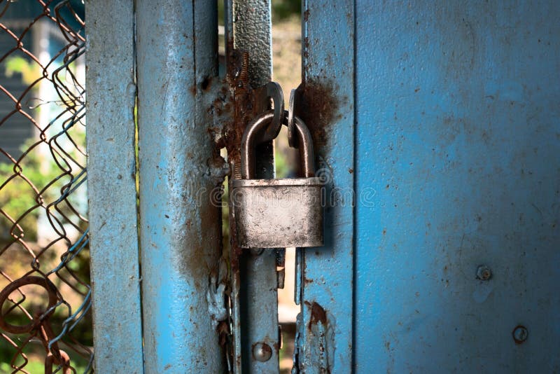 Metal padlock stock image. Image of access, closed, protect - 96769981