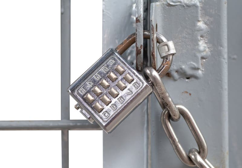 Metal Padlock and Pin Keypad Stock Image - Image of private, closed ...