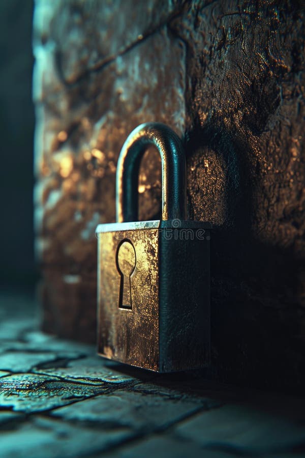 Old Padlock on a Stone Wall Stock Photo - Image of natural ...