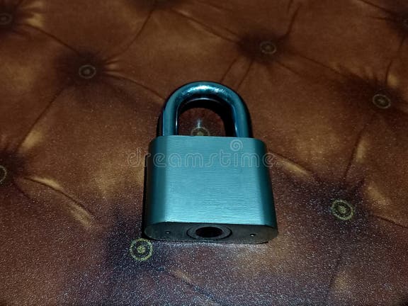 Metal Padlock on the Table. Security Concept Stock Photo - Image of ...