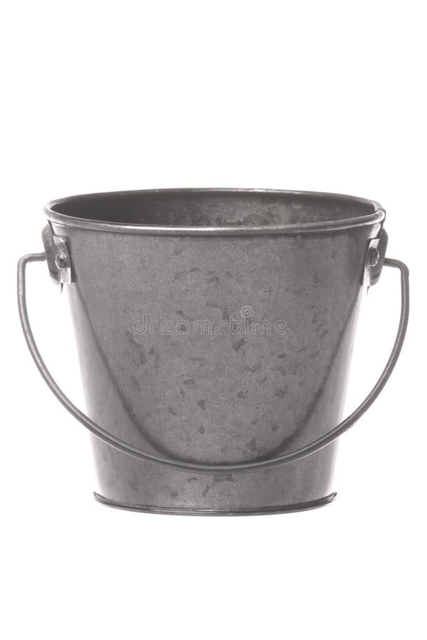 Metal Pail Isolated stock photo. Image of aluminium, metallic - 10890916