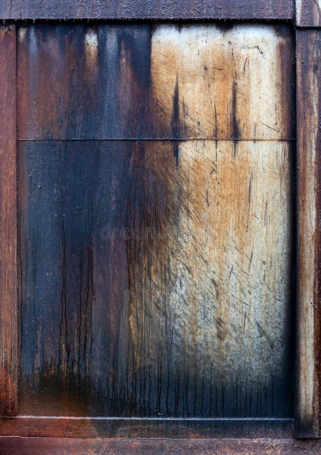 Metal Painted Panel with Leaking Oil Stock Photo - Image of rough ...