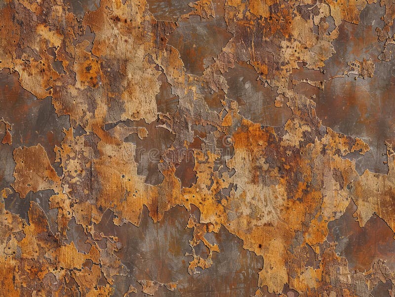 Metal Panel Corroded with Visible Weathered Rust Stock Illustration ...