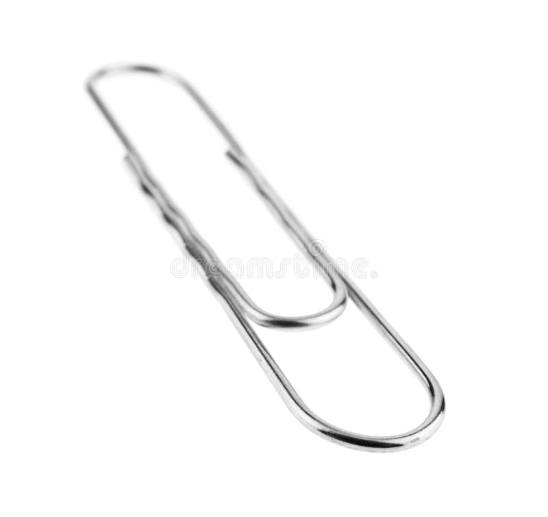 Metal Paper Clip Isolated on White Background Stock Image - Image of ...