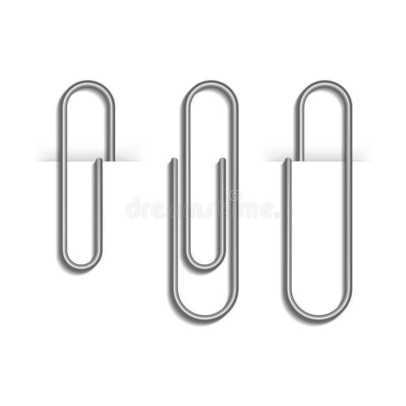 Metal Paper Clips Isolated on White Background. Metal Paper Clips ...