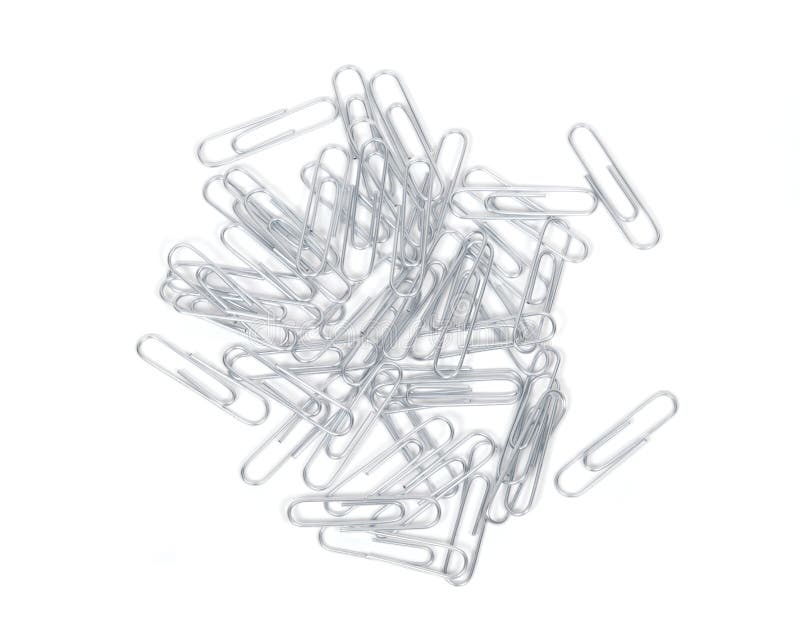 Metal paper clips stock image. Image of business, isolated - 78232417