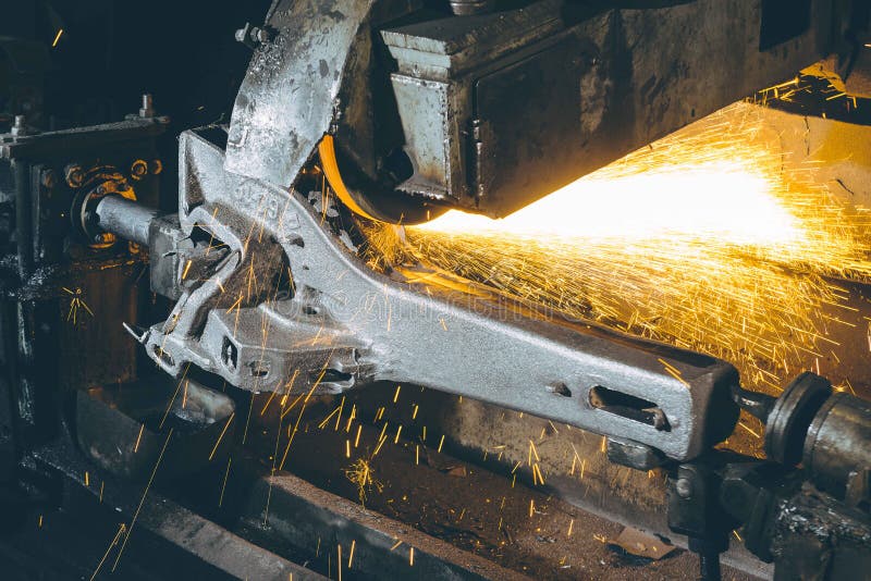 Metal part processing stock image. Image of factory - 145896889