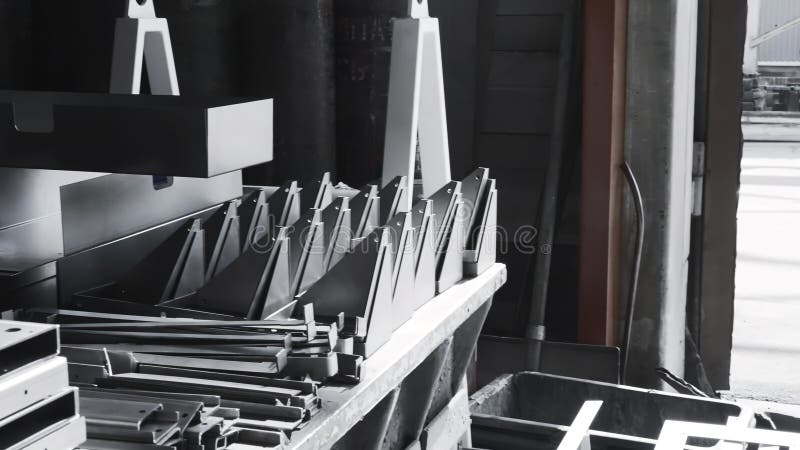 Metal Parts for Assembly of Factory Machine. Creative. a Lot of Parts ...