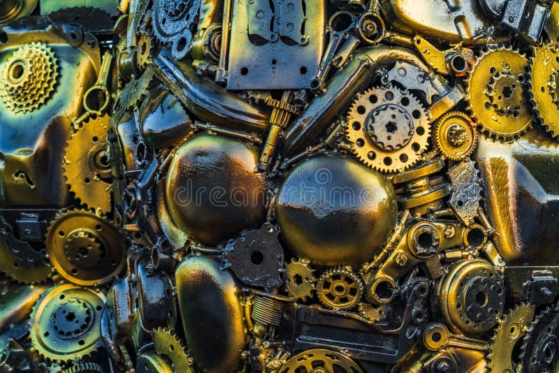 Metal Parts from Car Background Stock Photo - Image of bearing, shiny ...