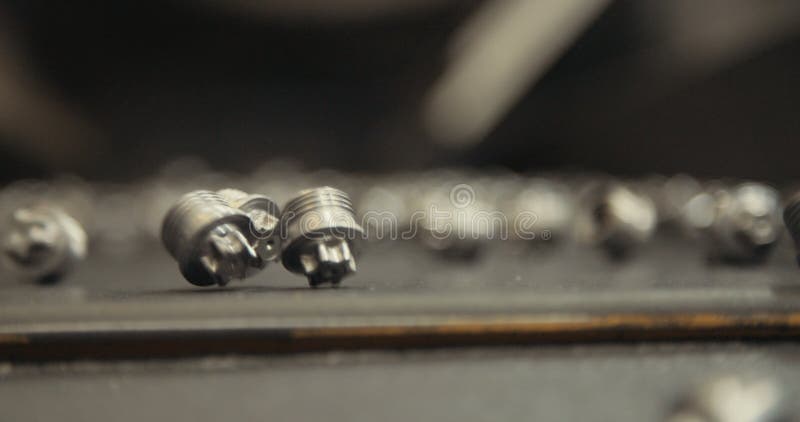 Metal Parts Inside an Industrial Furnace during Forging Process ...