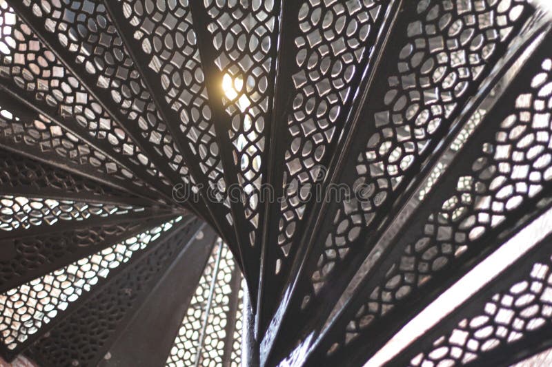 Lighthouse Metal Stairs Pattern Background Stock Photo - Image of black ...