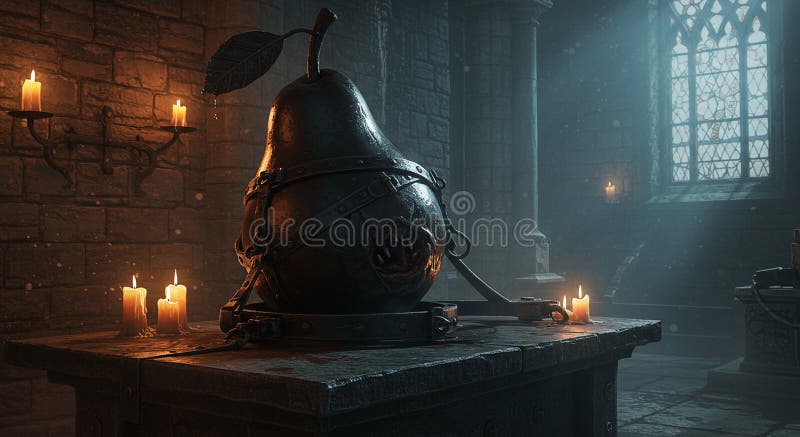 Pear on the Table. Generated by AI Stock Illustration - Illustration of ...