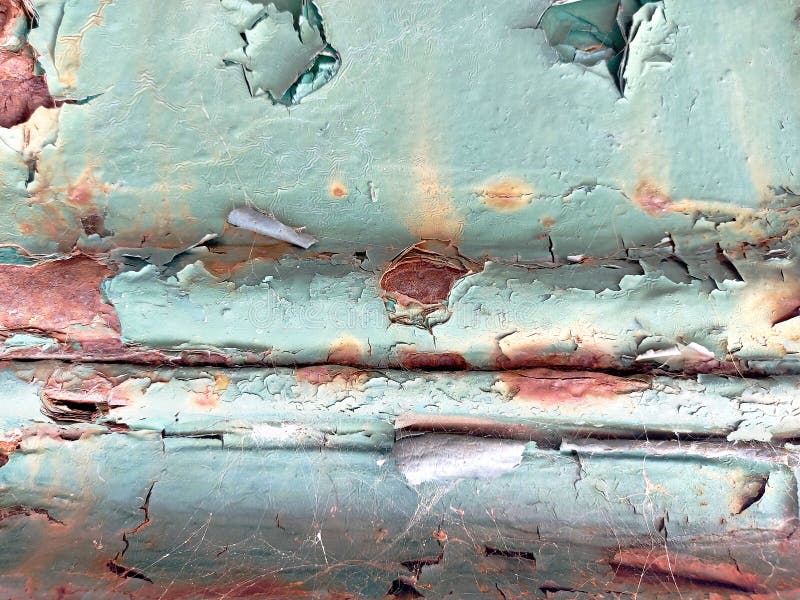 Metal with Peeling Paint and Rust Stock Image - Image of metal, paint ...