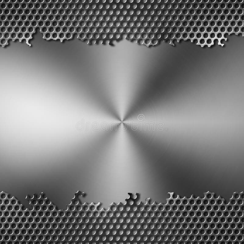 Metal Perforado. Placa De Acero Plateado. Lámina De Metal Brillante ...