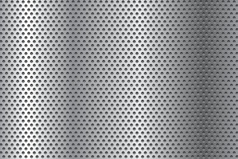 Metal Perforated Background with Stainless Steel Wave Stock Vector ...